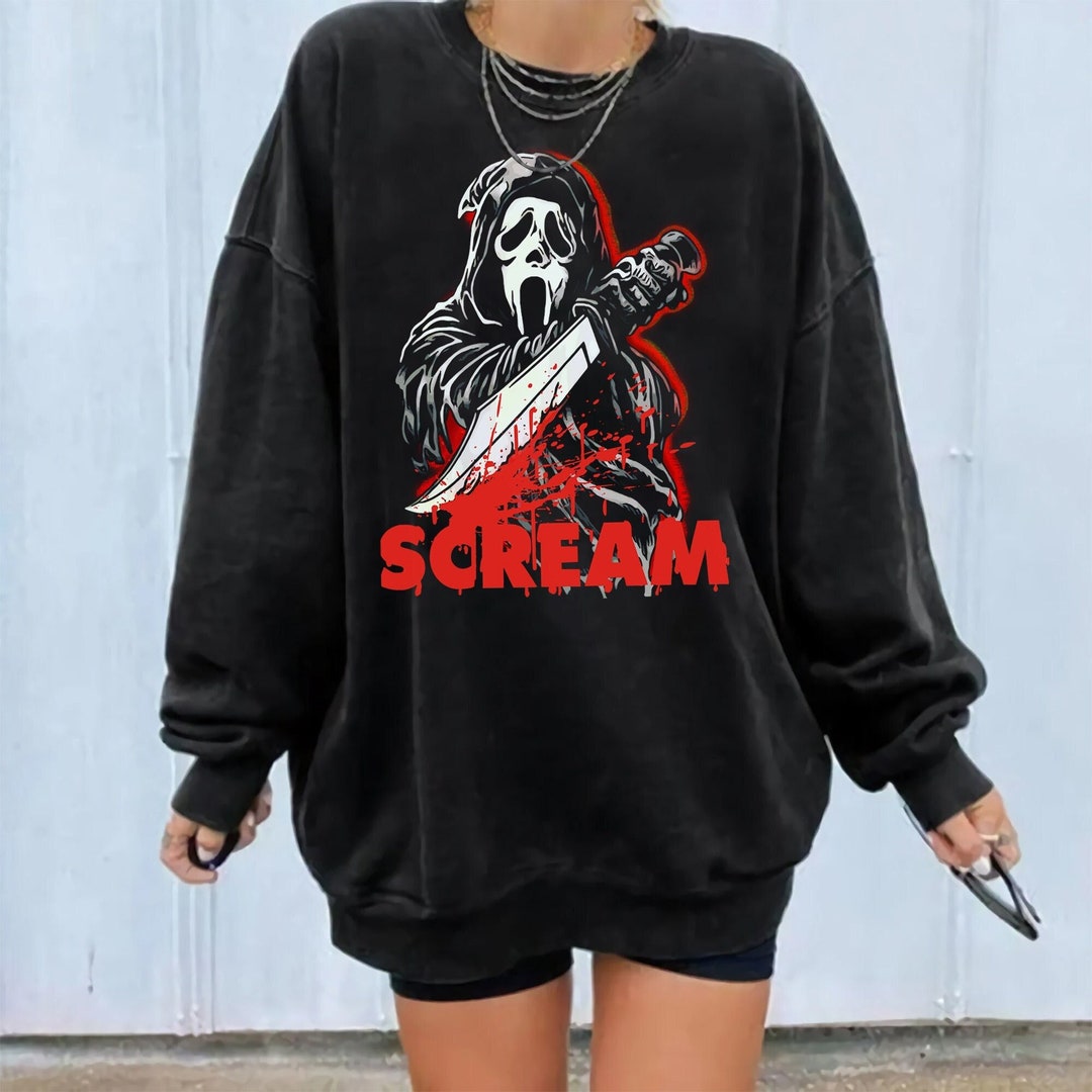 Vintage Scream Sweatshirt 90s Halloween Shirt Horror Movie - Etsy