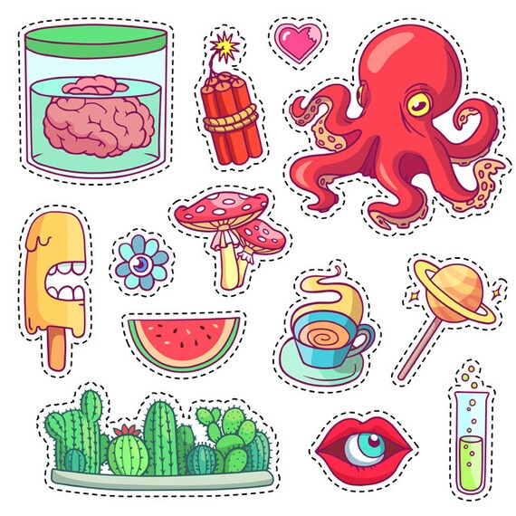 Octopus Sticker Pack | Etsy