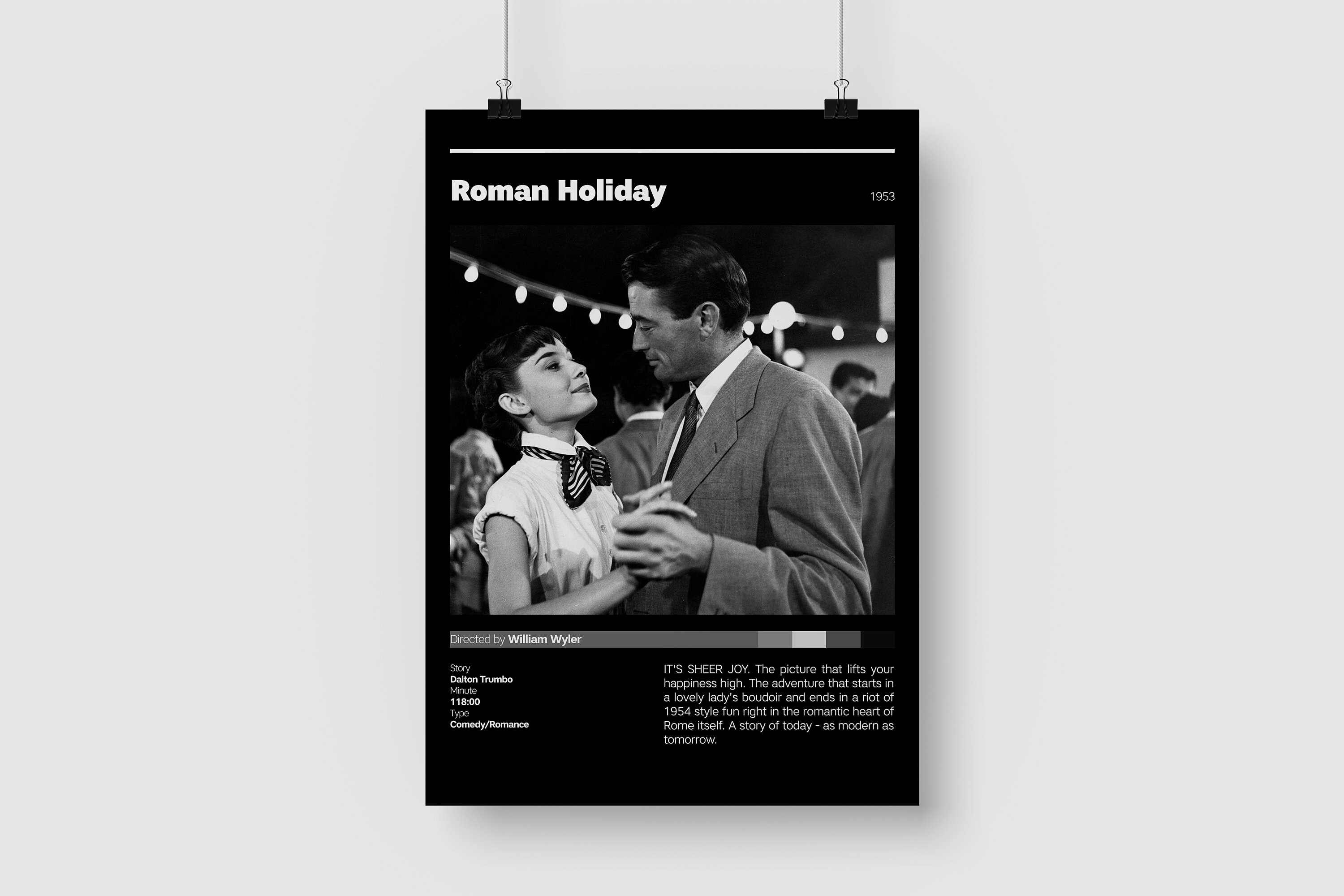 Audrey Hepburn Roman Holiday Poster