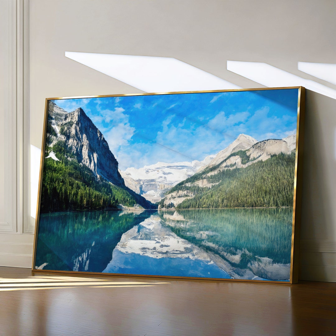Lake Louise Painting, Canada Travel Print, Banff National Park ...