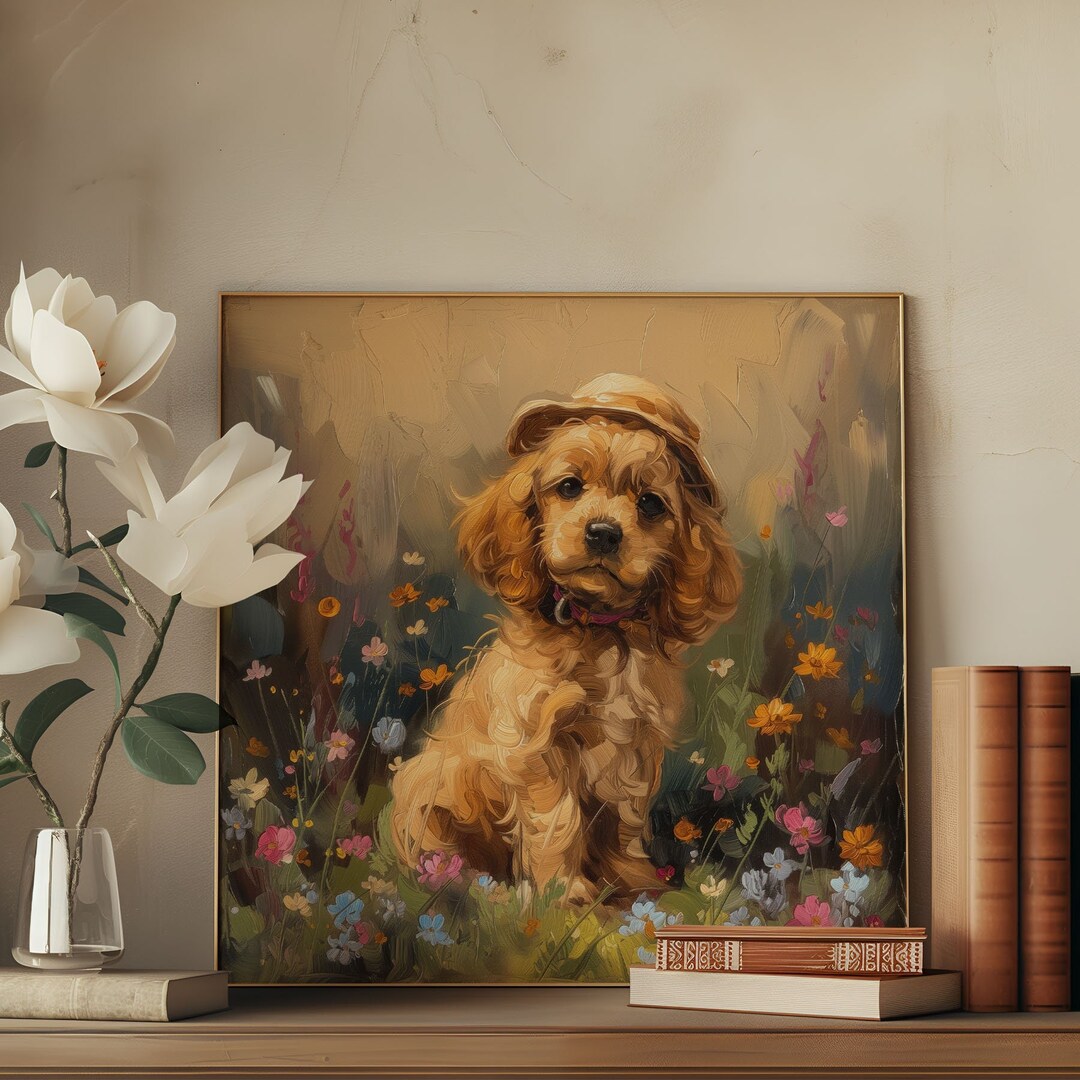 Cocker Spaniel Art Print, Whimsical Animal Print, American Cocker ...