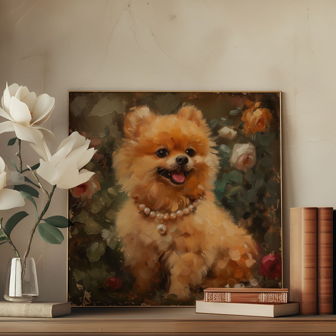 Pomeranian Art Print, Whimsical Animal Print, Pomeranian Puppy Nursery ...