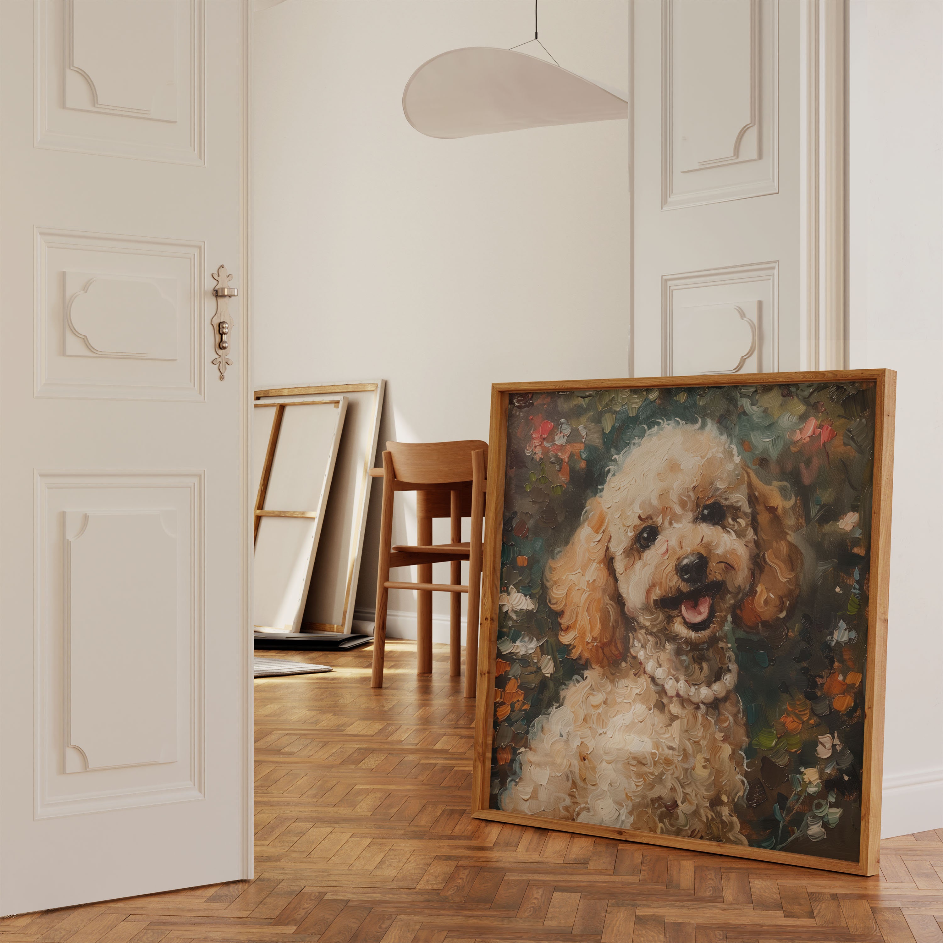Poodle Art Print, Whimsical Animal Print, Poodle Puppy Nursery Wall ...