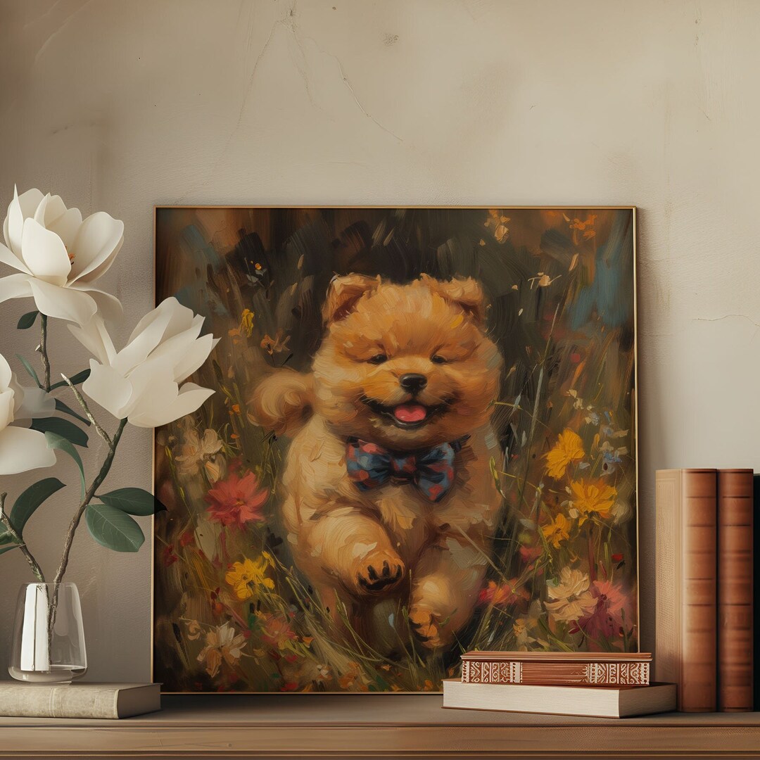 Chow Chow Art Print, Whimsical Animal Print, Chow Chow Puppy Nursery ...