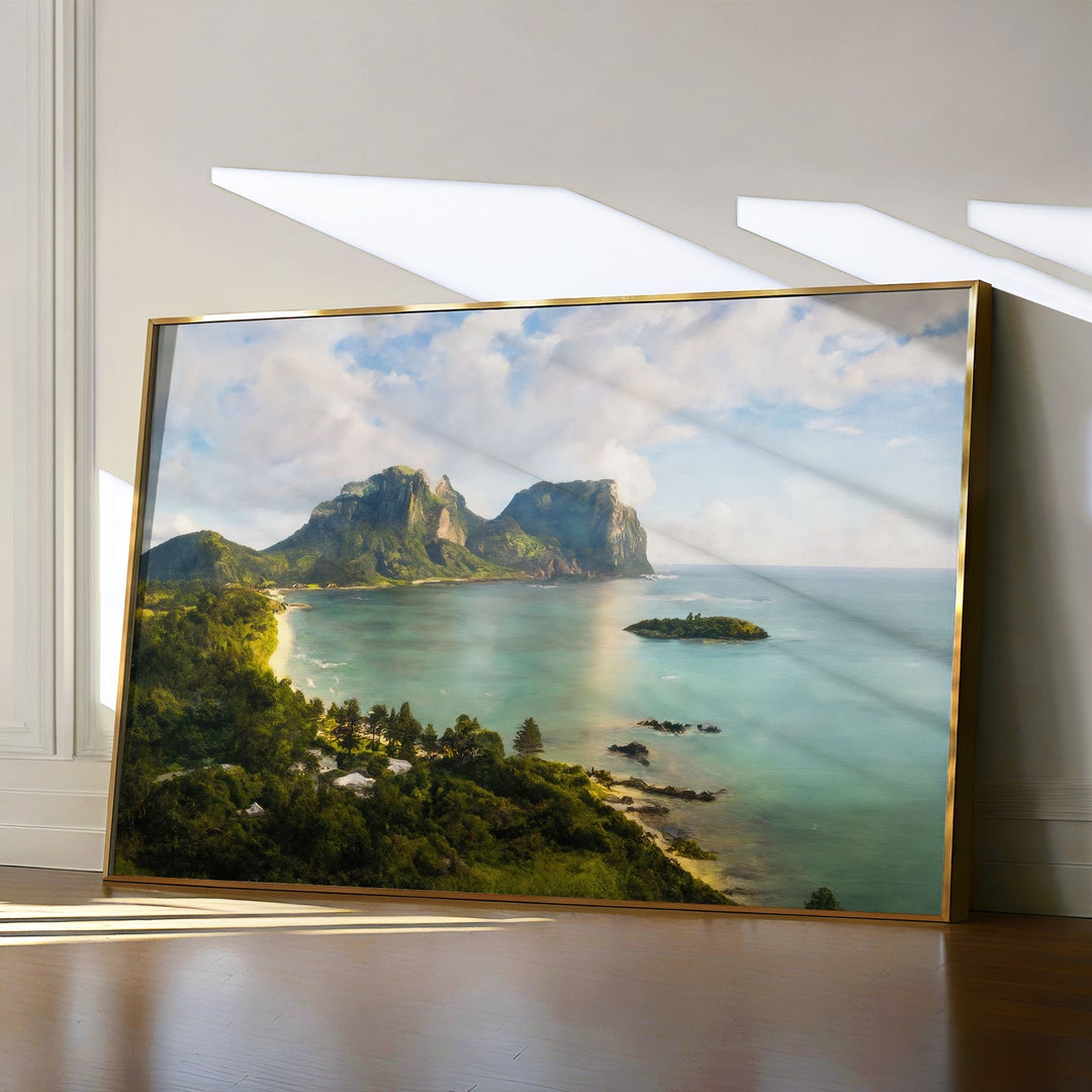 Lord Howe Island Painting, Australia Travel Print, New South Wales Wall ...