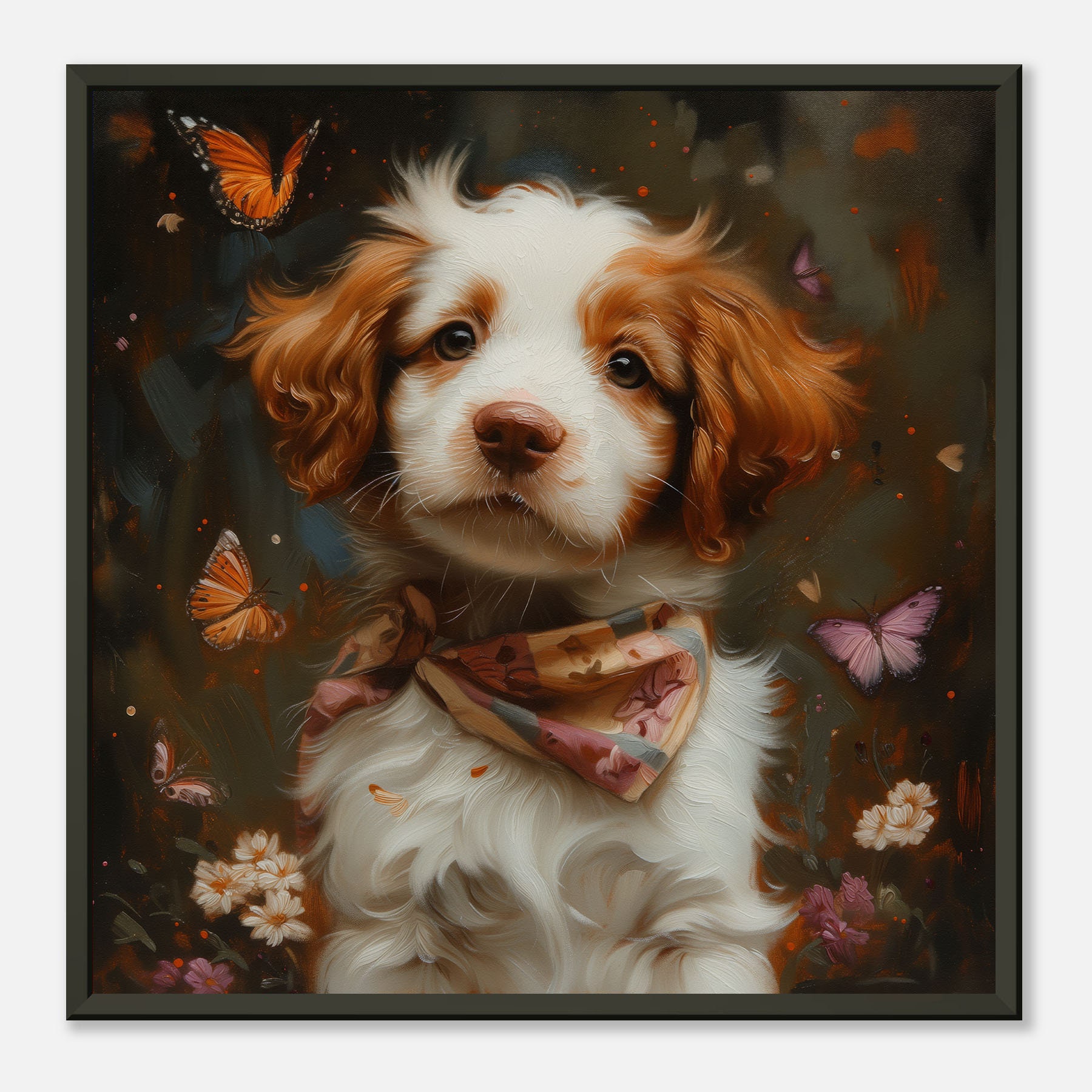 Brittany Spaniel Art Print, Whimsical Animal Print, Brittany Puppy ...