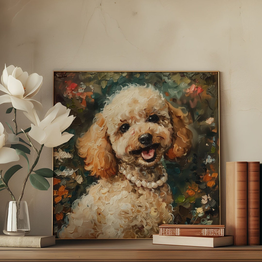Poodle Art Print, Whimsical Animal Print, Poodle Puppy Nursery Wall ...