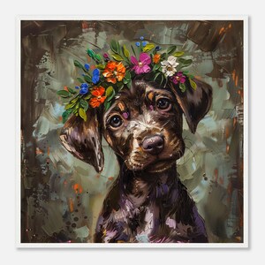 German Shorthaired Pointer Art Print, Whimsical Animal Print, GSP Puppy ...