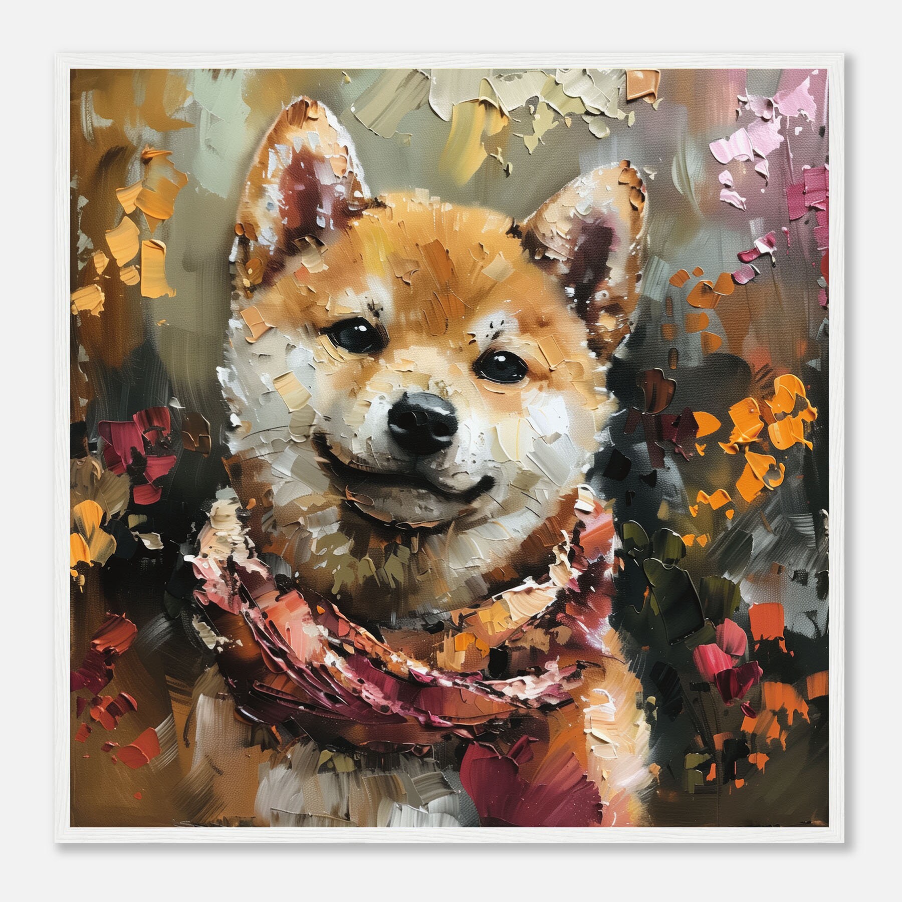 Shiba Inu Art Print, Whimsical Animal Print, Shiba Puppy Nursery Wall ...