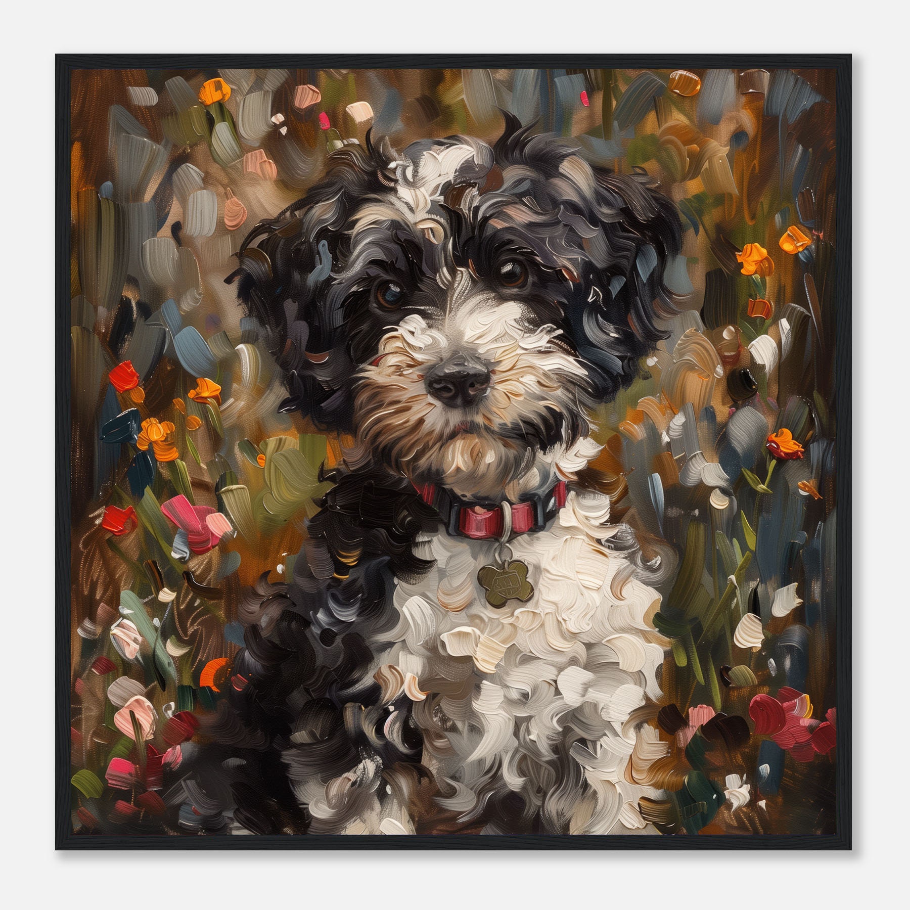 Portuguese Water Dog Art Print, Whimsical Animal Print, Portuguese ...