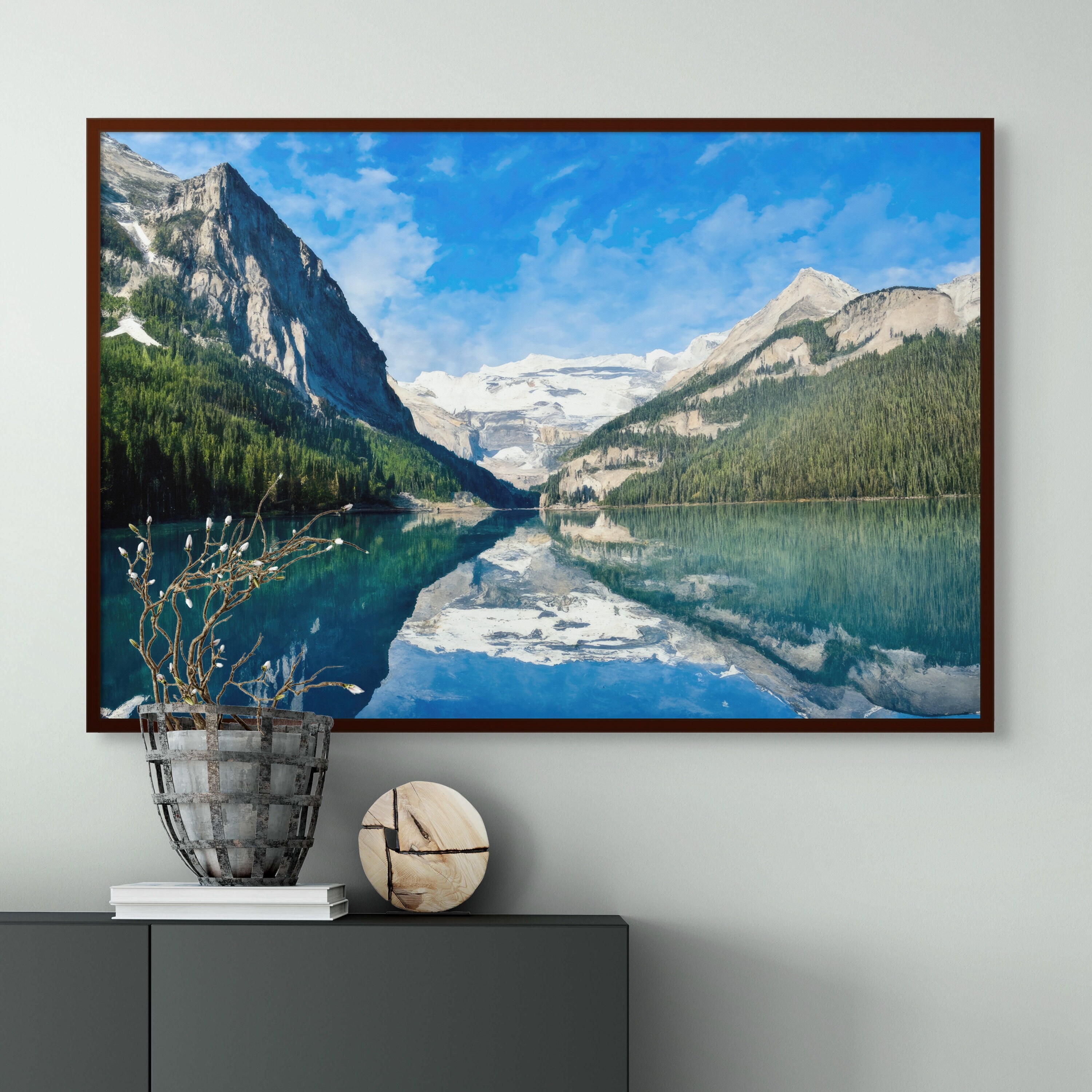 Lake Louise Painting, Canada Travel Print, Banff National Park ...