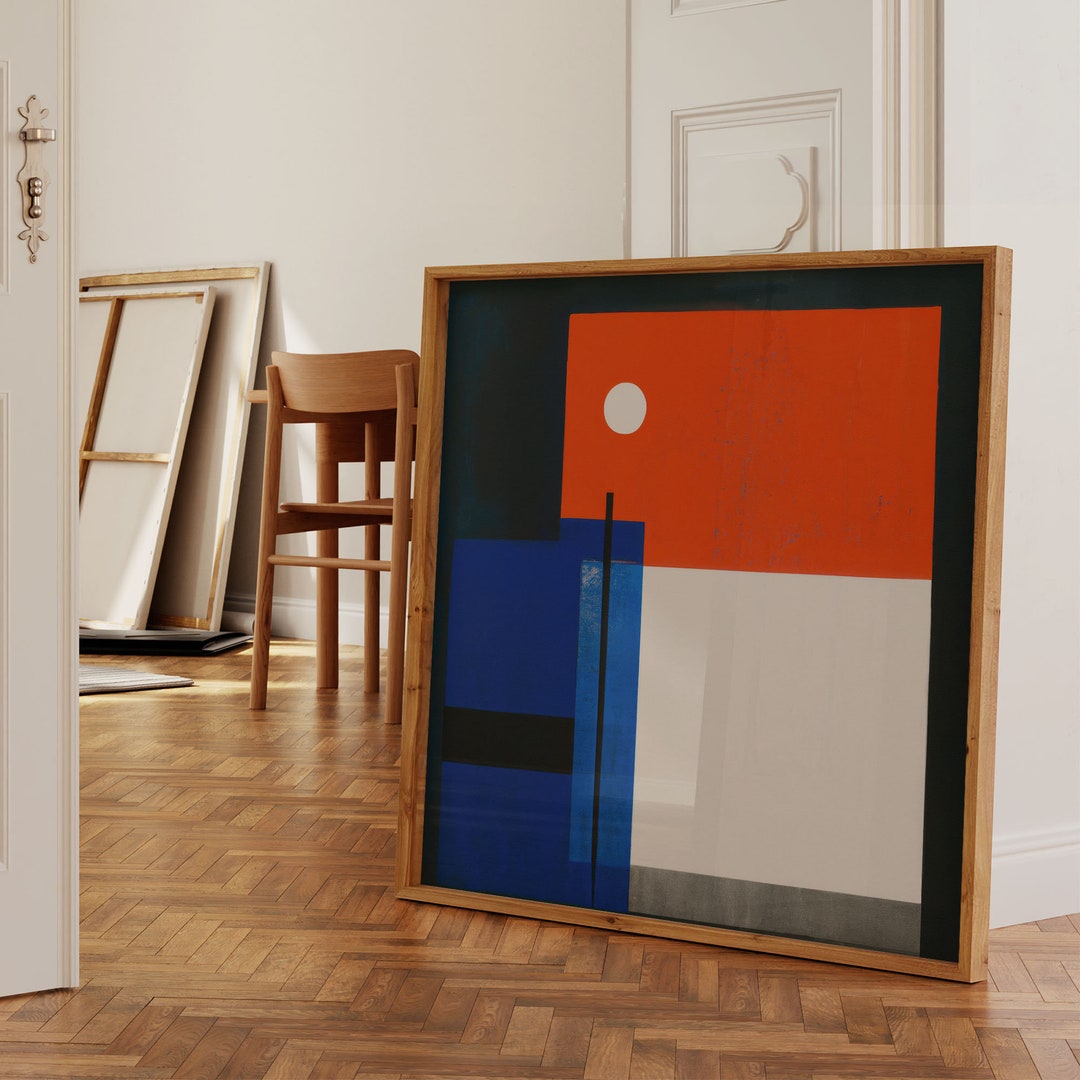 Abstract Wall Art, Netherlands Flag Inspired Art Print, Vintage ...