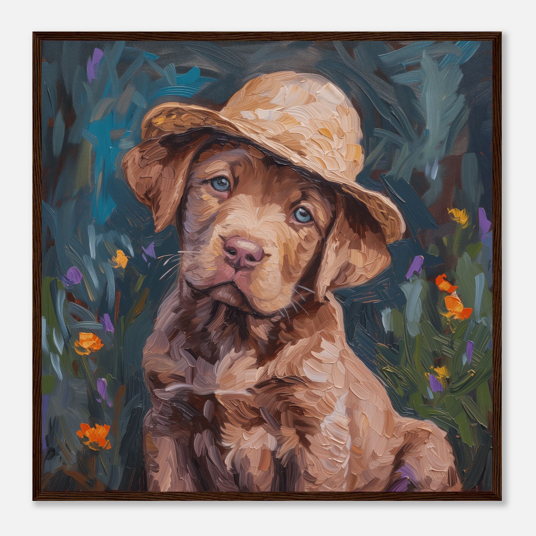 Chesapeake Bay Retriever Art Print, Whimsical Animal Print, Chessie ...