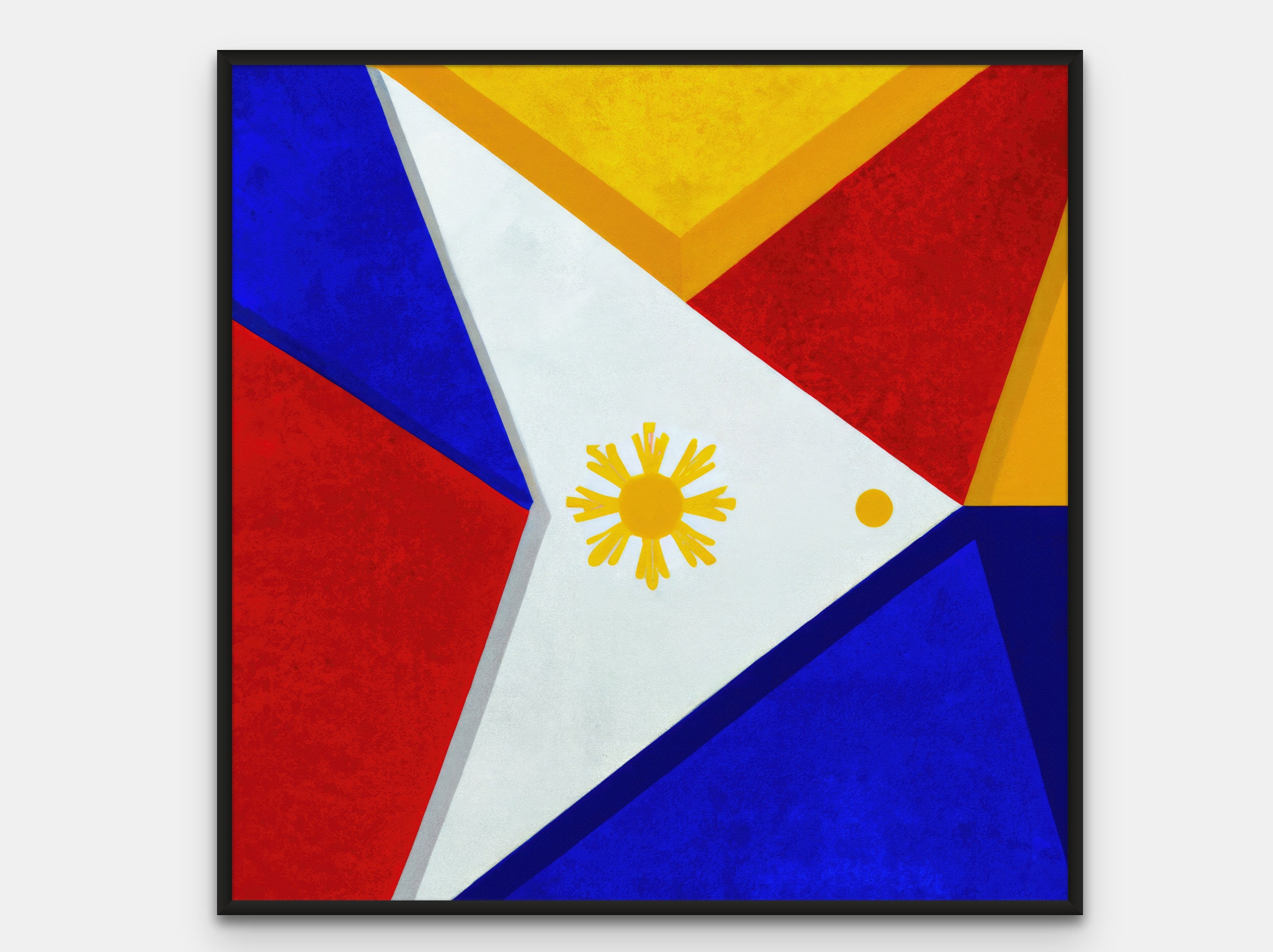 Philippines Flag Inspired Art Print Abstract and Colorful - Etsy