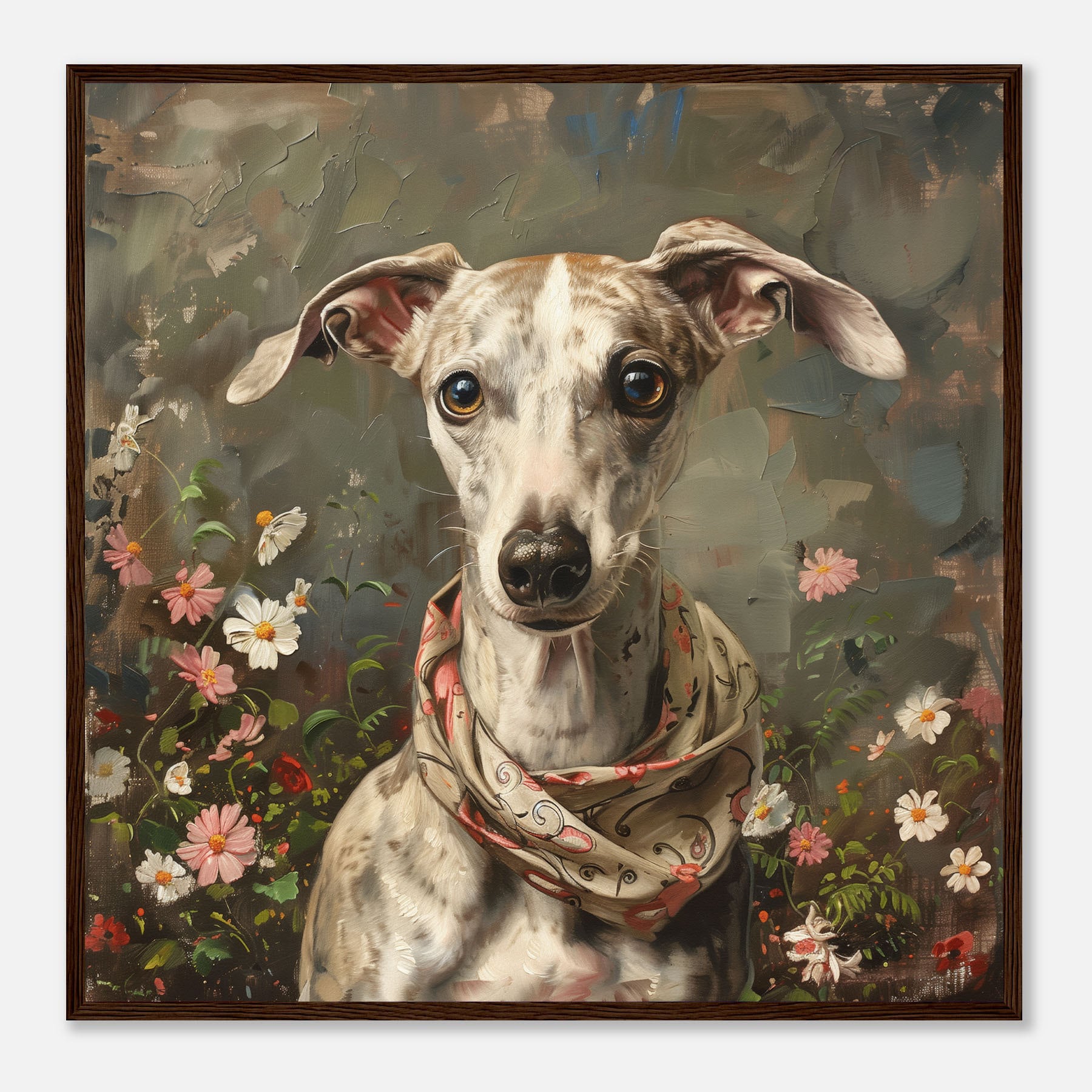 Whippet Art Print, Whimsical Animal Print, Whippet Puppy Nursery Wall ...