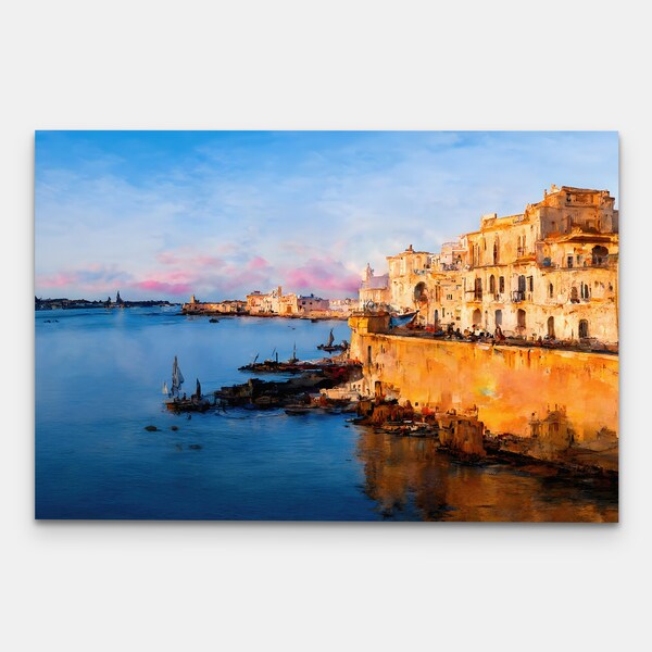 Sicily Watercolor Painting - Etsy