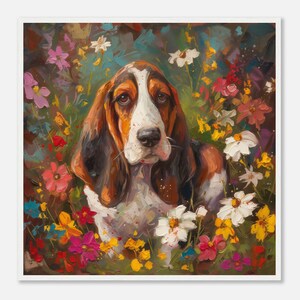 Basset Hound Art Print, Whimsical Animal Print, Basset Puppy Nursery ...