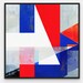 Abstract Wall Art, France Flag Inspired Art Print, Vintage Geometric ...
