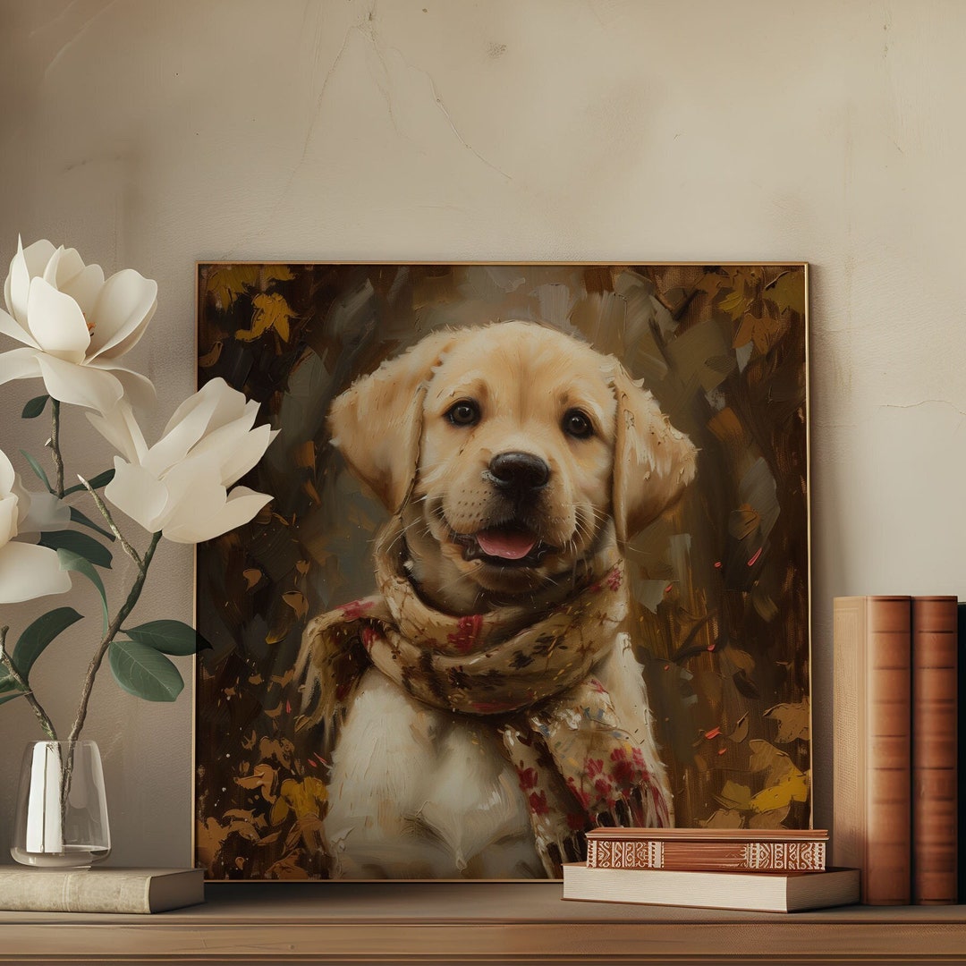 Labrador Retriever Art Print, Whimsical Animal Print, Labrador Puppy ...