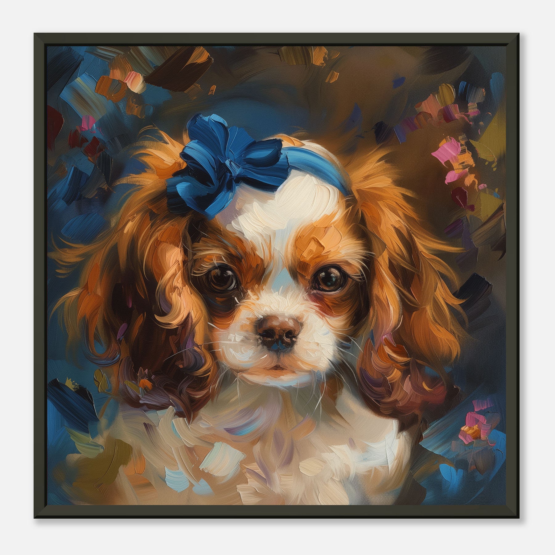 Cavalier King Charles Spaniel Art Print, Whimsical Animal Print ...