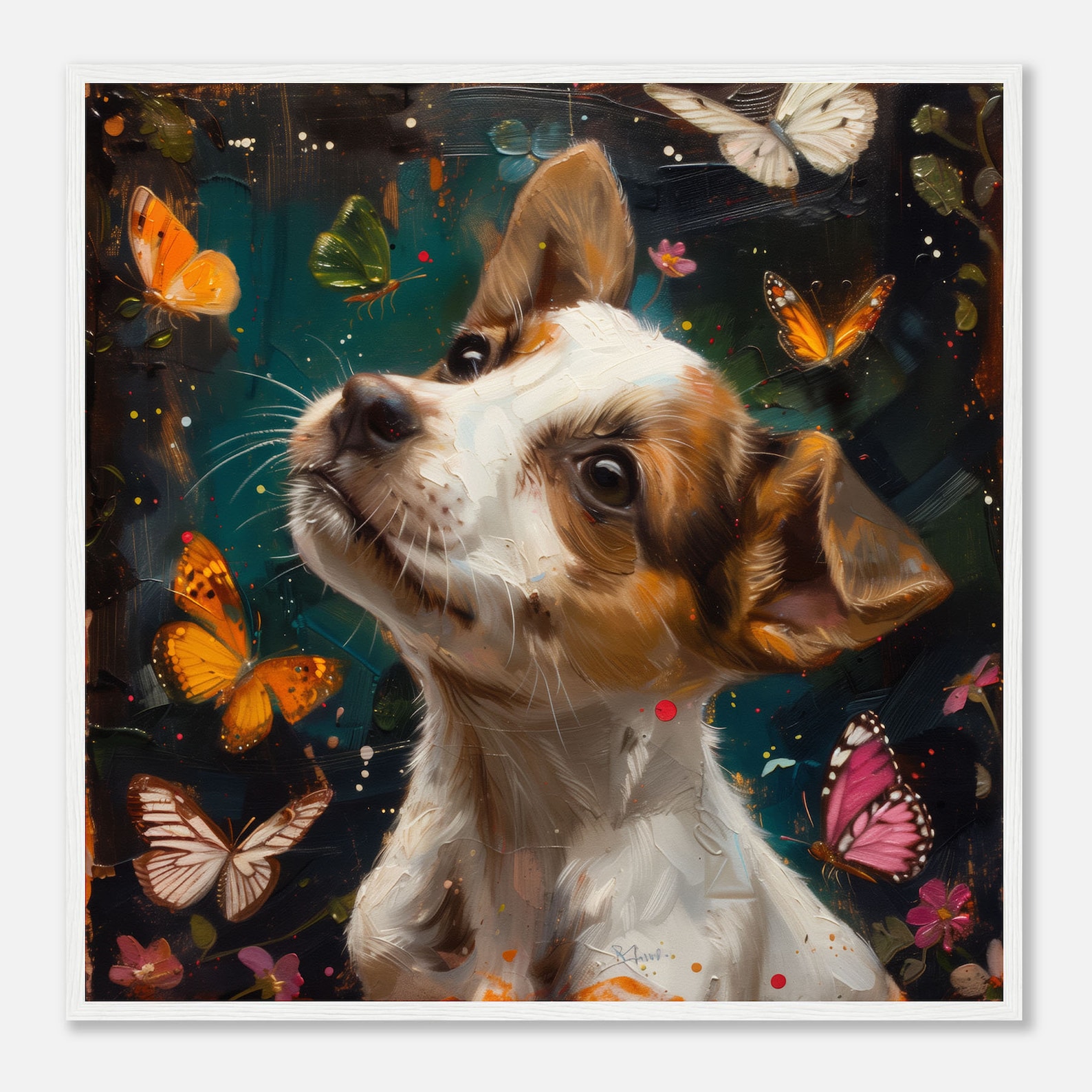Jack Russell Terrier Art Print, Whimsical Animal Print, Jack Russell ...