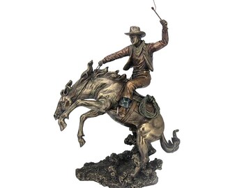 Cowboy Rodeo Statue - Etsy