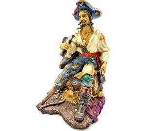 Wooden Pirate Statue - Etsy
