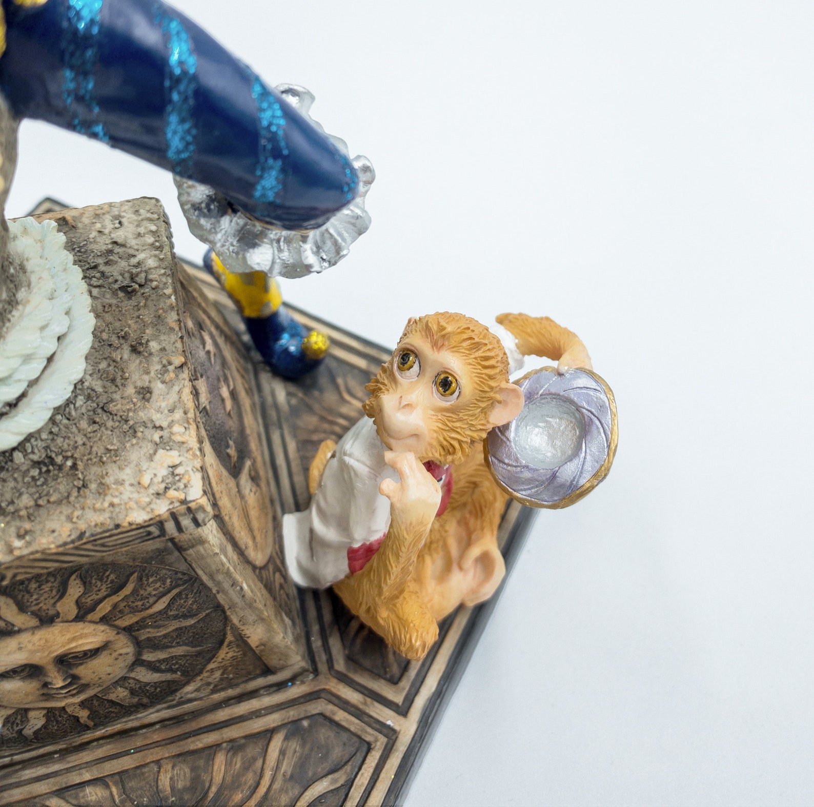 Female Clown Jester and Monkey Figurine Sitting on Column - Etsy