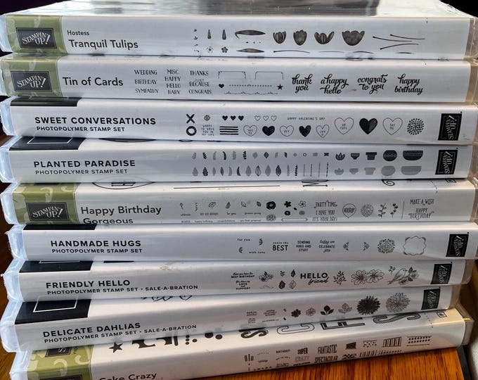 Retired Stampin up Clear Mount Stamp Sets - Etsy