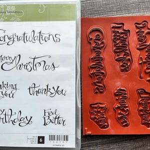 Retired Stampin up Red Rubber Stamp Sets - Etsy