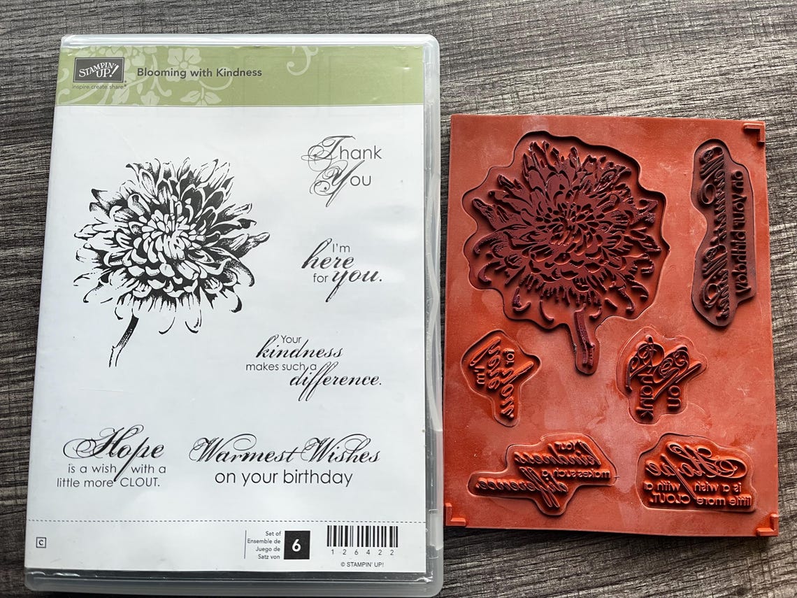 Retired Stampin up Red Rubber Cling Stamp Sets - Etsy