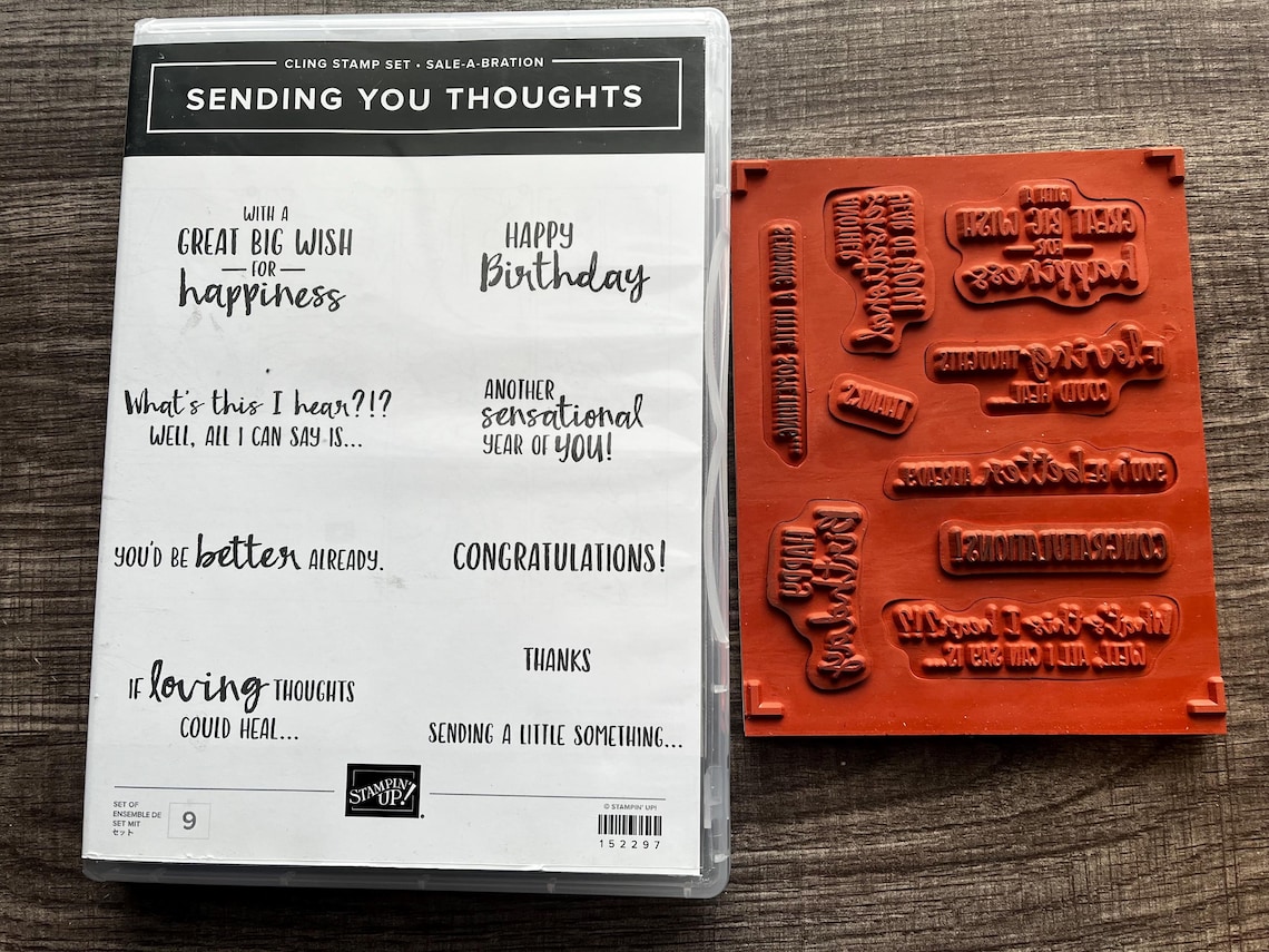 Retired Stampin up Red Rubber Stamp Sets - Etsy