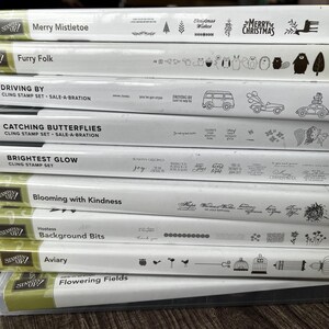 Retired Stampin up Red Rubber Cling Stamp Sets - Etsy