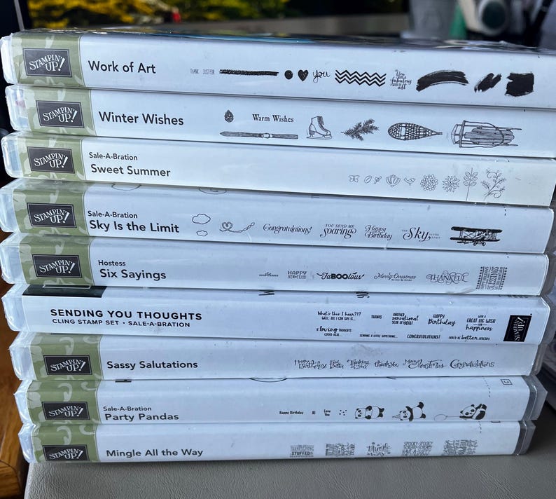 Retired Stampin up Red Rubber Stamp Sets - Etsy