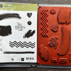 Retired Stampin up Red Rubber Stamp Sets - Etsy