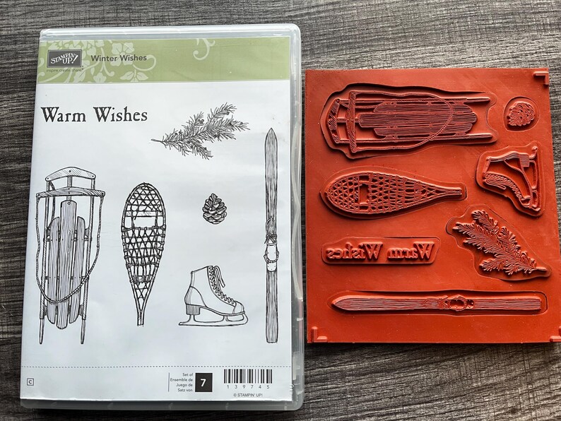 Retired Stampin up Red Rubber Stamp Sets - Etsy