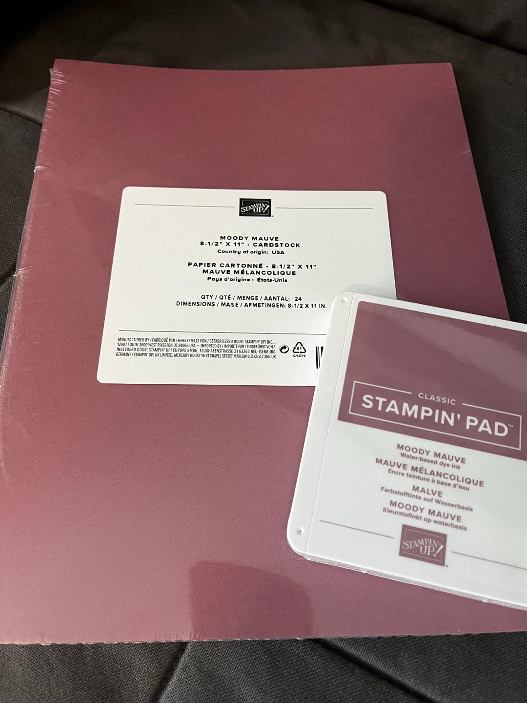 Stampin up Brand New Moody Mauve Stamp Pad and Pack 8.5x11 Cardstock - Etsy