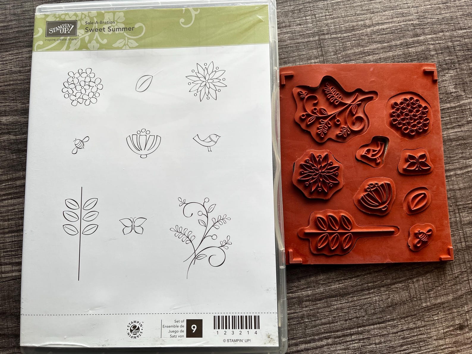 Retired Stampin up Red Rubber Stamp Sets - Etsy
