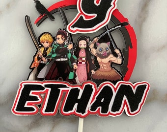 Demon Slayer Cake | Etsy