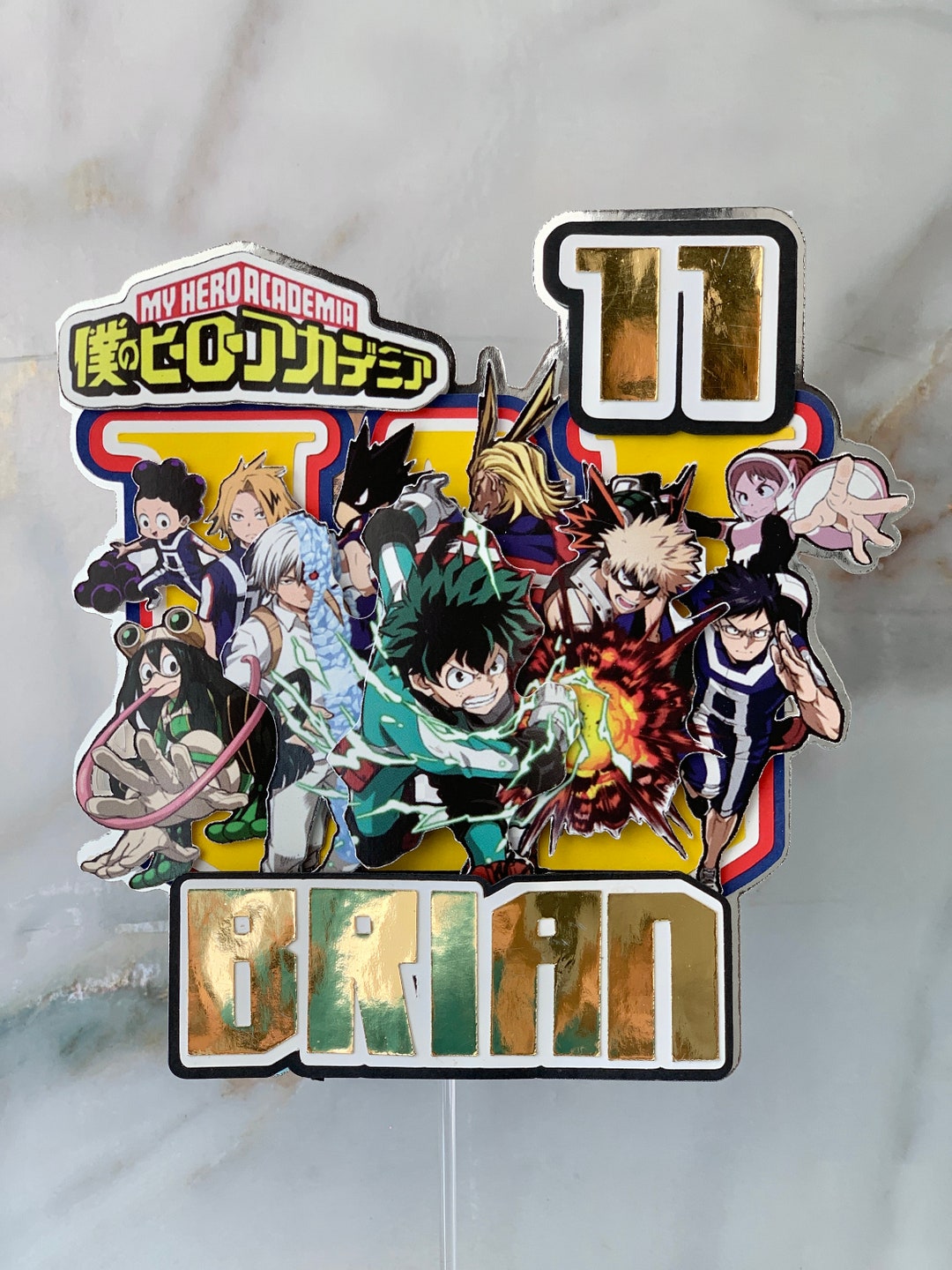 Anime Cake Topper With Free Random Mini Topper - Etsy