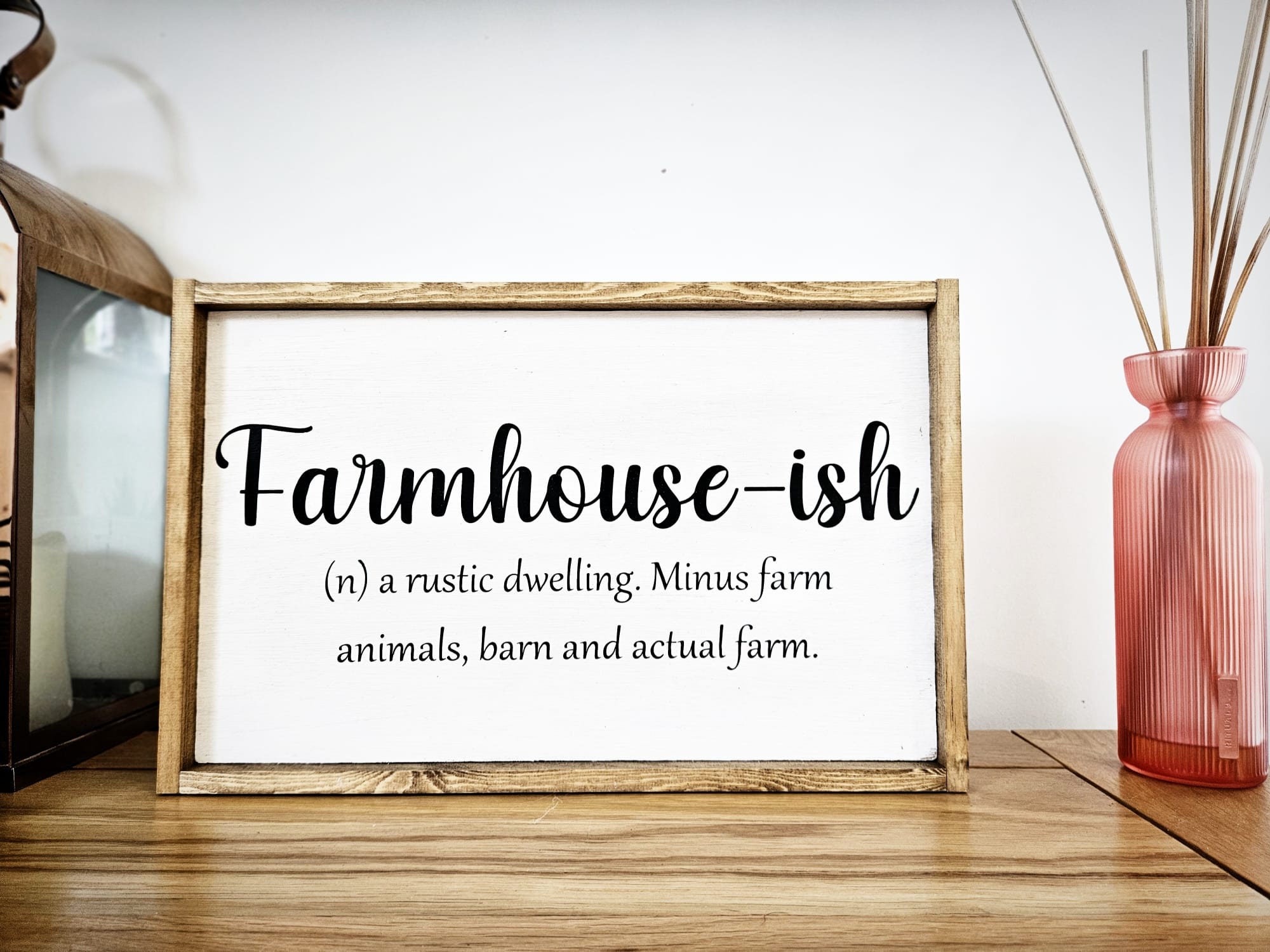 Farmhouse-ish Sign Framed Wooden Sign Home Wall Decor Farmhouse gift ...