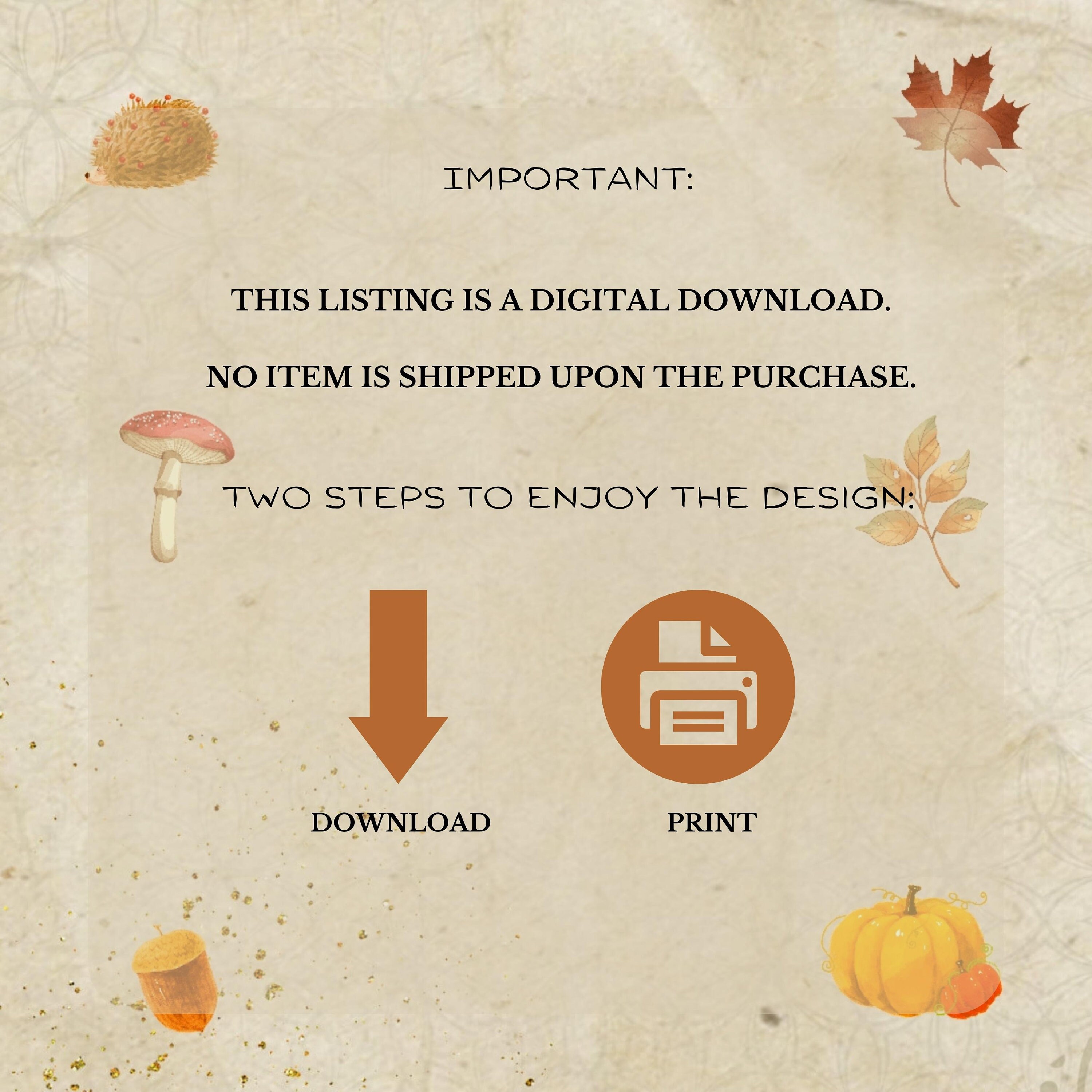 Autumn Templates, Fall Template Printable, Print and Cut Template ...