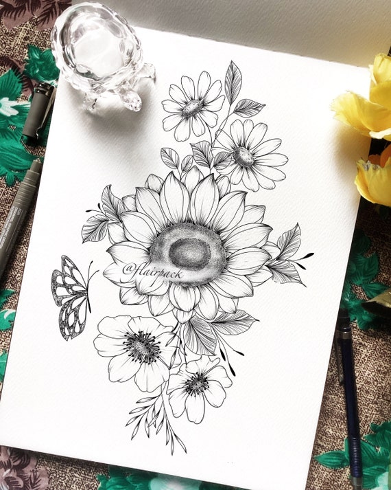 Rose Sleeve Tattoo Sketches Rose Sleeve Tattoo Sketches