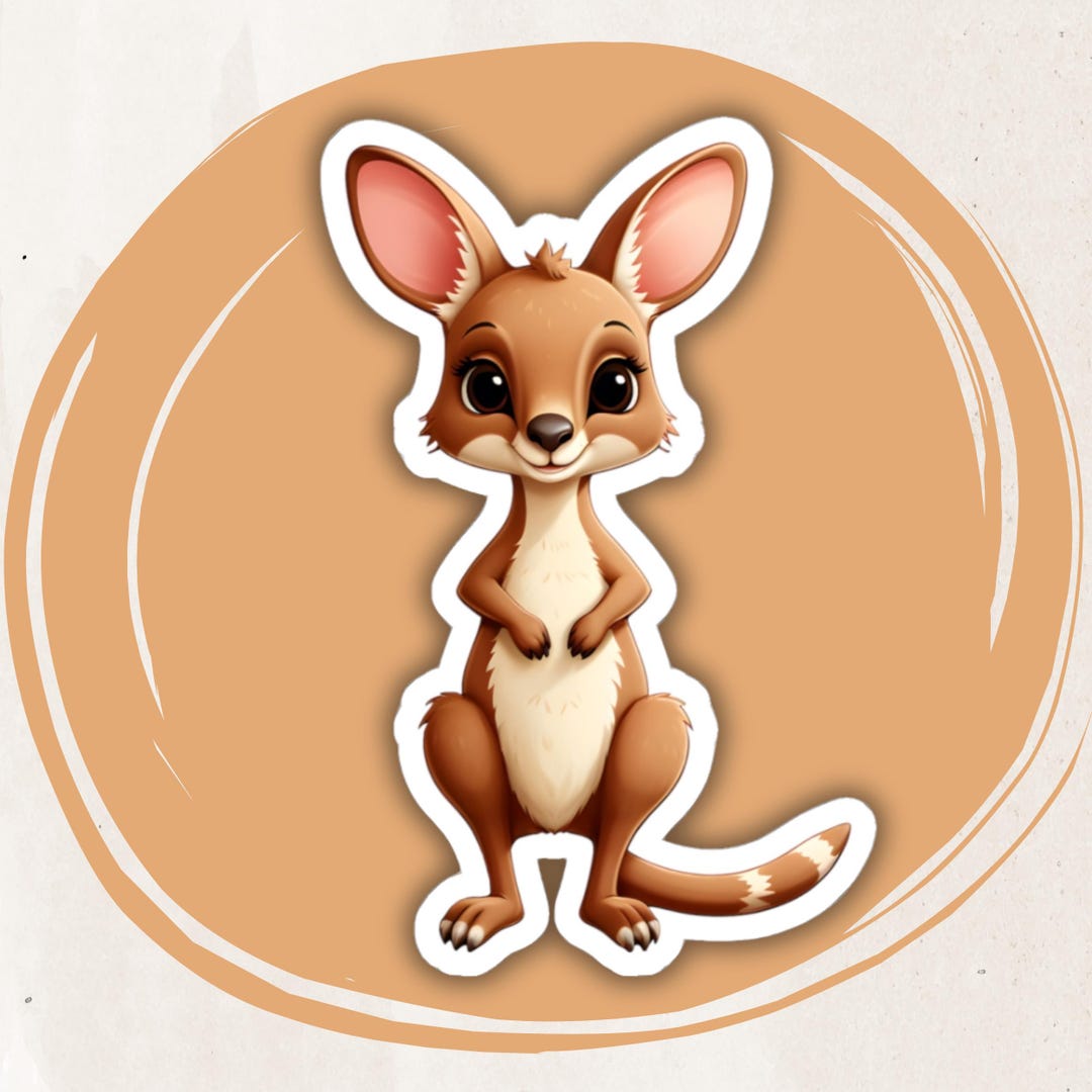 Chibi Kangaroo Stickers, Anime Sticker Pack, Australian Native Animal ...
