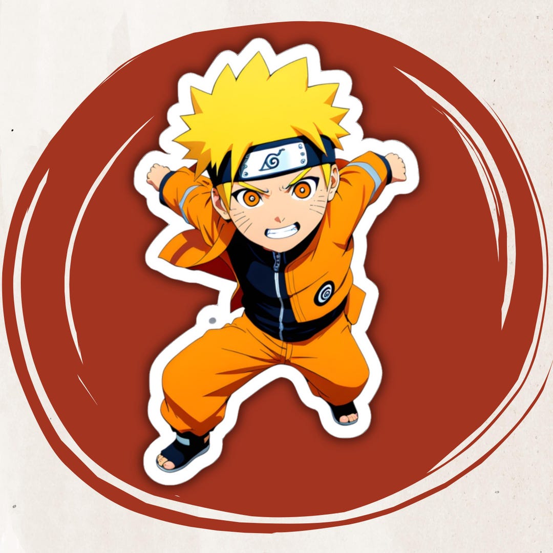 Anime Character Naruto Uzumaki Kiss-cut Stickers, Decorative Laptop ...