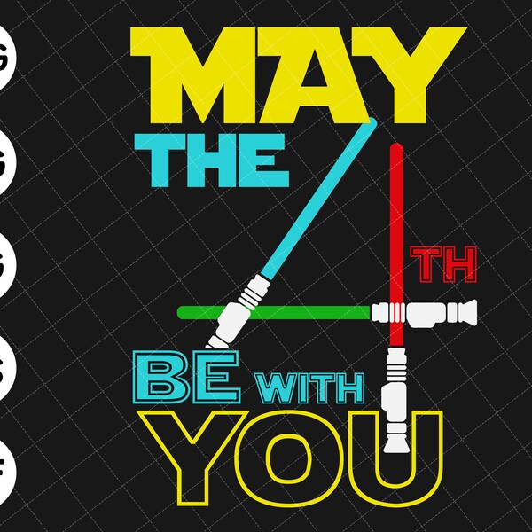 May the 4th Be With You Svg - Etsy