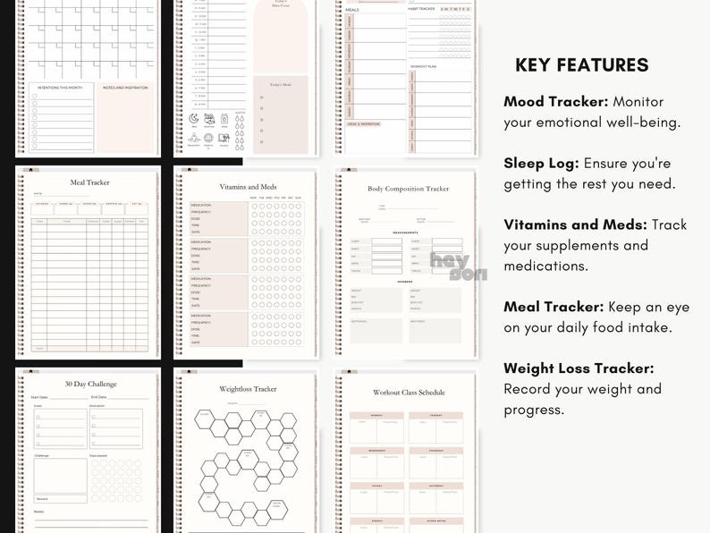 2024-2025 Fitness Planner, Goodnotes Fitness Tracker, Notability ...
