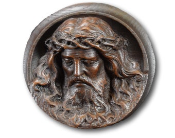 Carved Christ Face - Etsy