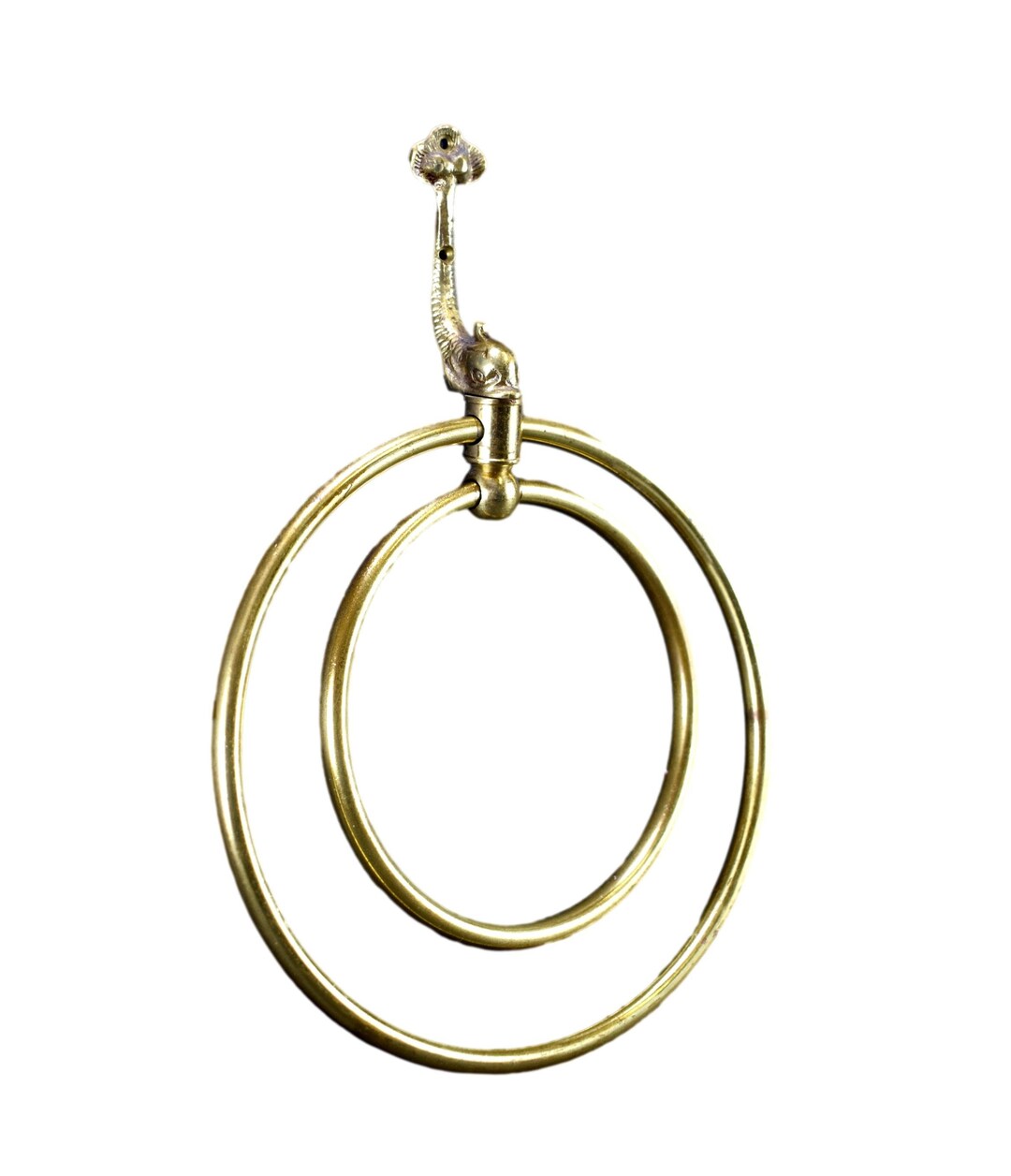Brass Bathroom Double Towel Ring Vintage Wall Hanger Fish - Etsy