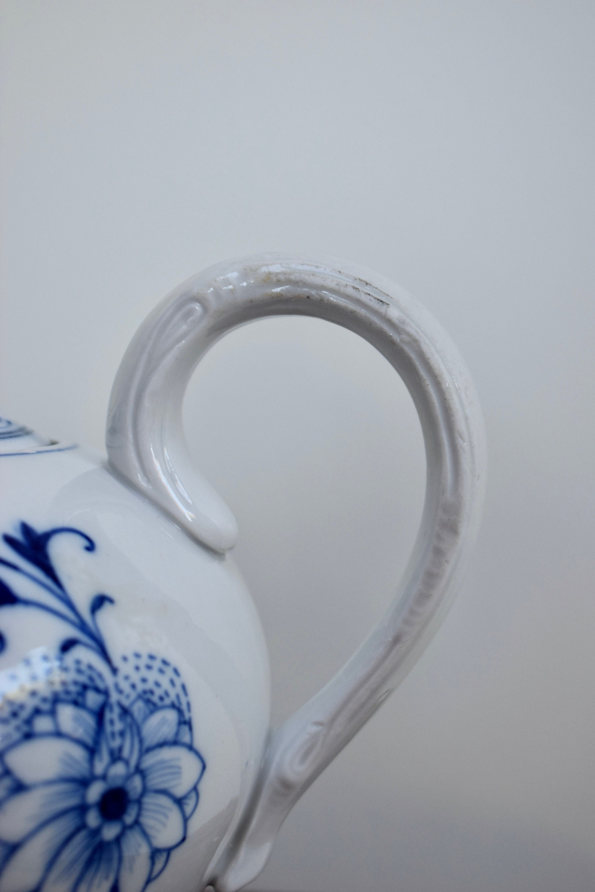 Vintage Meissen Porcelain Blue Onion Teapot Germany Silver Spout - Etsy